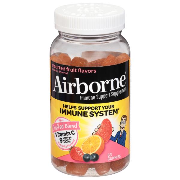 AIRBORNE® Gummies Assorted Fruit Flavors Immune Support Supplement ...