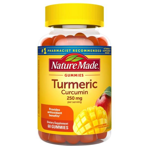 Nature Made Turmeric, Curcumin, 250 mg, Gummies, Mango | Publix Super ...