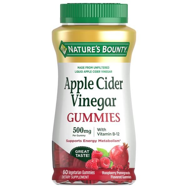 Nature's Bounty Apple Cider Vinegar, 500 mg, Gummies, Raspberry Pomegranate | Publix Super Markets