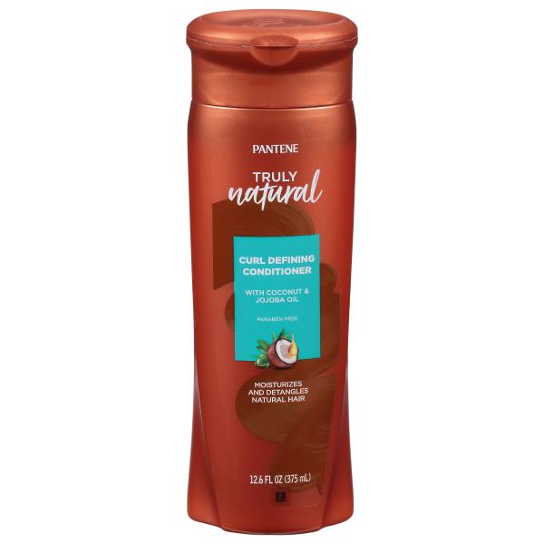 Pantene Truly Natural Conditioner, Curl Defining, with Coconut & Jojoba ...