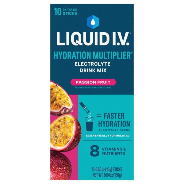Liquid I.V. Hydration Multiplier Electrolyte Drink Mix, Passion Fruit ...
