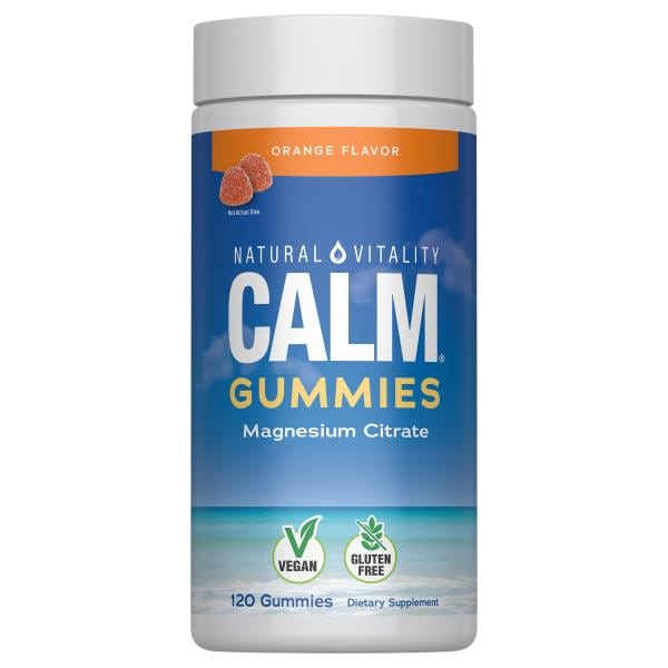 Natural Vitality Calm Magnesium Supplement, 330 mg, Gummies, Orange ...