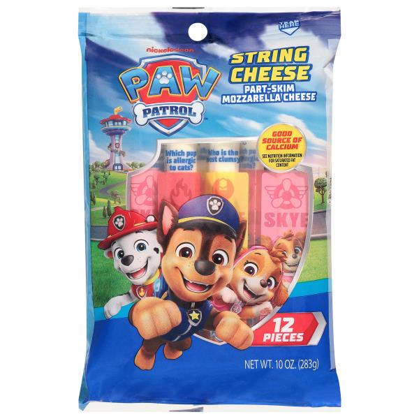 Paw Patrol String Cheese, Part-Skim, Mozzarella, Low-Moisture | Publix ...