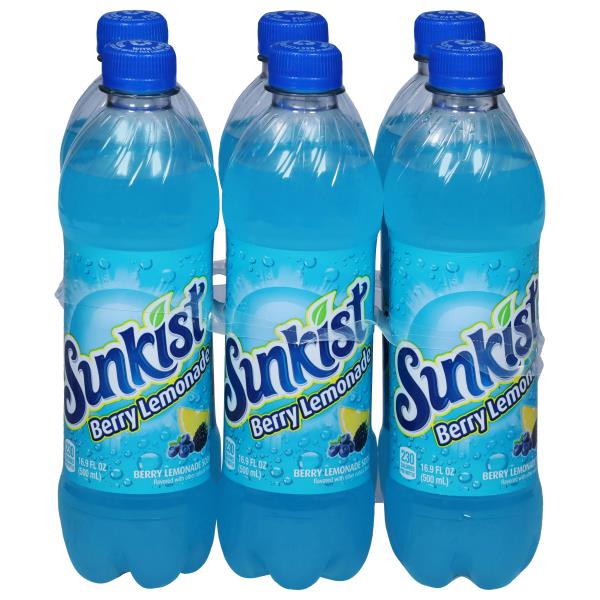 Sunkist Soda, Caffeine Free, Berry Lemonade, 6 Pack | Publix Super Markets