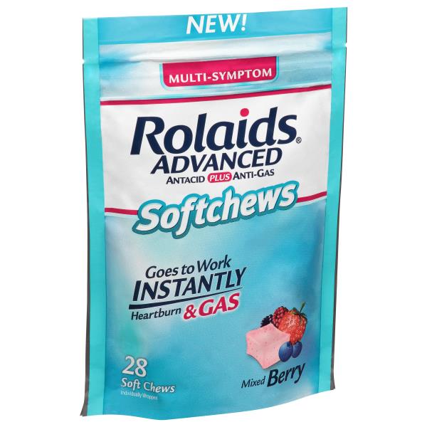 Rolaids Advanced Antacid Plus Anti-Gas, Mixed Berry, Softchews | Publix ...