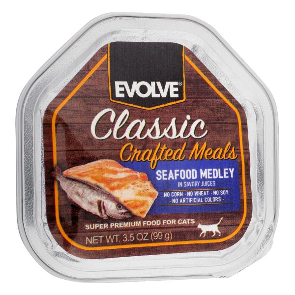Evolve Classic Food for Cats, Seafood Medley in Savory Juices, Crafted ...