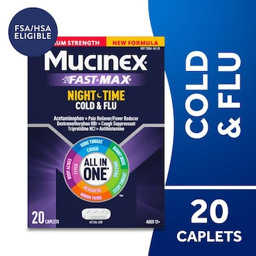 Mucinex Night Shift Cold & Flu, Maximum Strength, Caplets | Publix ...