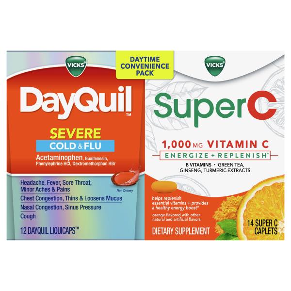 Vicks Cold & Flu/Vitamin C, Daytime Convenience Pack | Publix Super Markets
