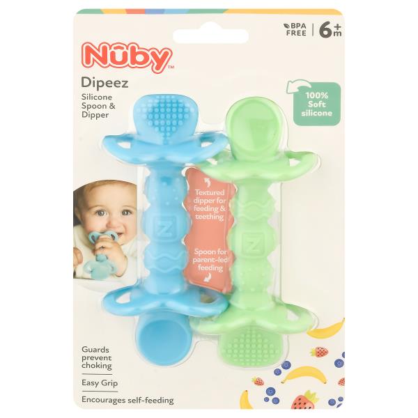 Nuby Dipeez Spoon & Dipper, Silicone, 6m+ | Publix Super Markets