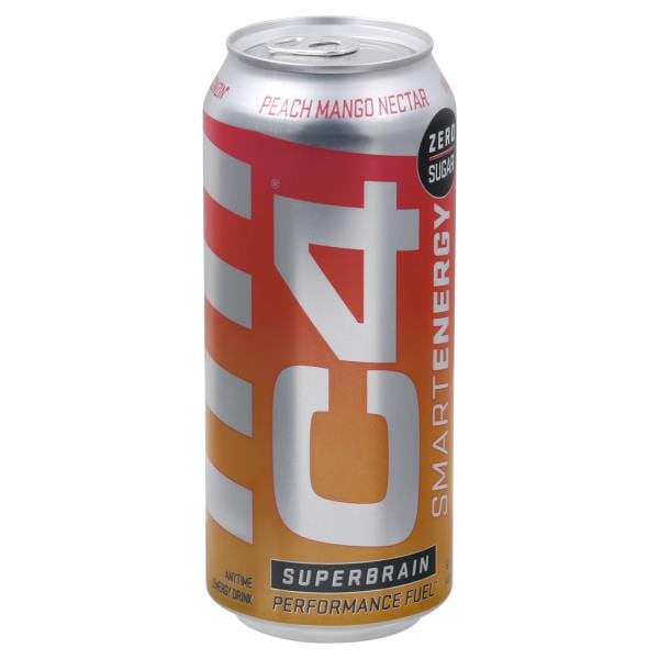 C4 Smart Energy Energy Drink, Zero Sugar, Peach Mango Nectar | Publix ...
