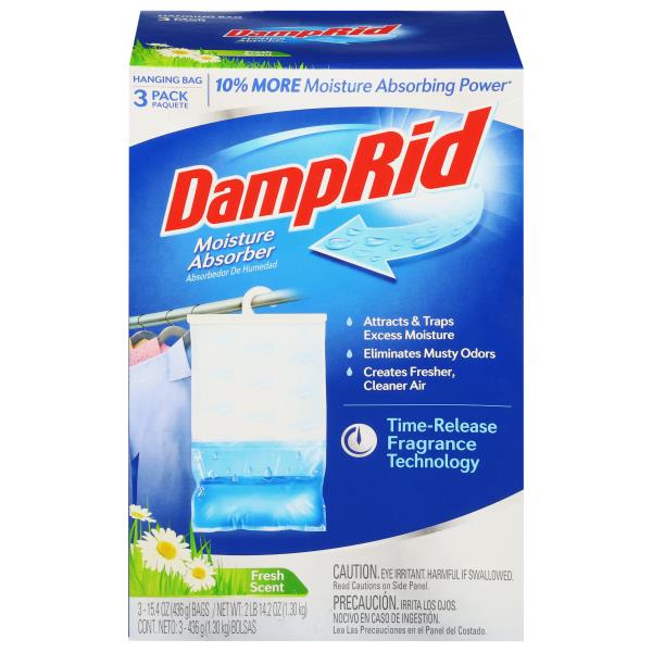 DampRid Moisture Absorber, Fresh Scent, Hanging Bag, 3 Pack | Publix ...