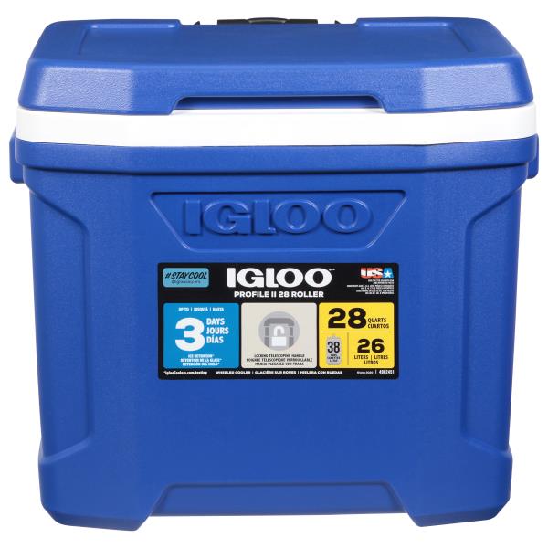 Igloo Cooler, Profile II Roller, Blue, 28 Quart | Publix Super Markets