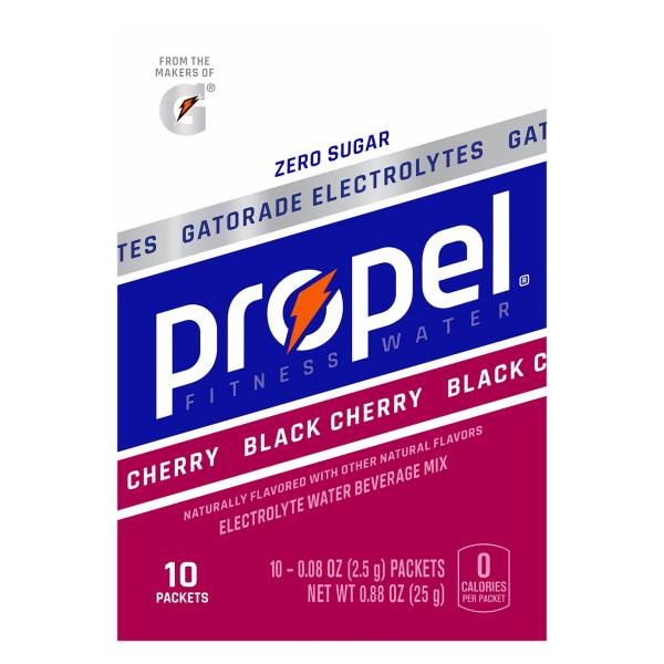Propel Electrolyte Water Beverage Mix, Zero Sugar, Black Cherry, 10 ...