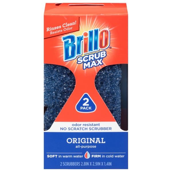 Brillo Scrub Max Scrubbers, Original, All-Purpose, 2 Pack | Publix ...