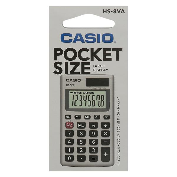Casio Electronic Calculator, HS-8VA, 8 Digits, Pocket Size | Publix ...