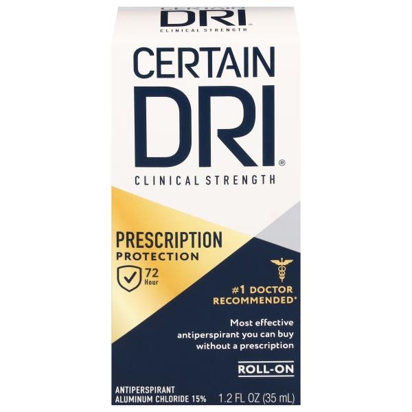 Certain Dri Antiperspirant, Prescription Protection, Clinical Strength ...