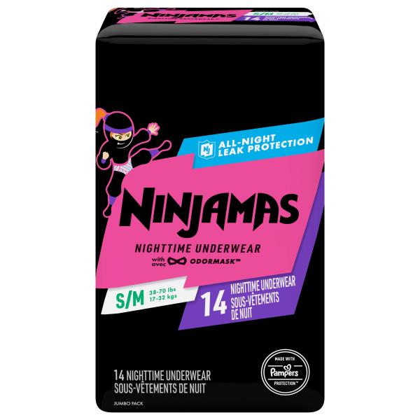 Ninjamas Nighttime Underwear, S/M (38-65 lbs), Jumbo Pack | Publix ...