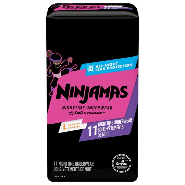 Ninjamas Nighttime Underwear, L/XL (64-125 lbs), Jumbo Pack | Publix ...