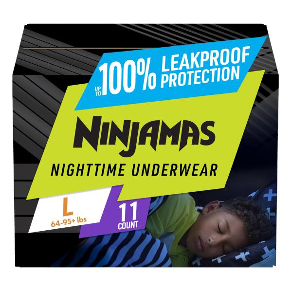 Ninjamas Nighttime Underwear Bedwetting Underwear Boy Size L | Publix ...