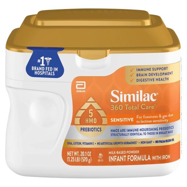 Similac 360 Total Care Infant Formula with Iron, Milk-Based Powder ...