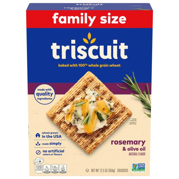 Triscuit Triscuit Rosemary & Olive Oil Whole Grain Wheat Crackers ...