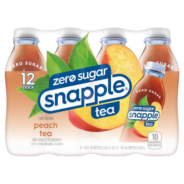 Snapple Tea, Zero Sugar, Peach, 12 Pack | Publix Super Markets