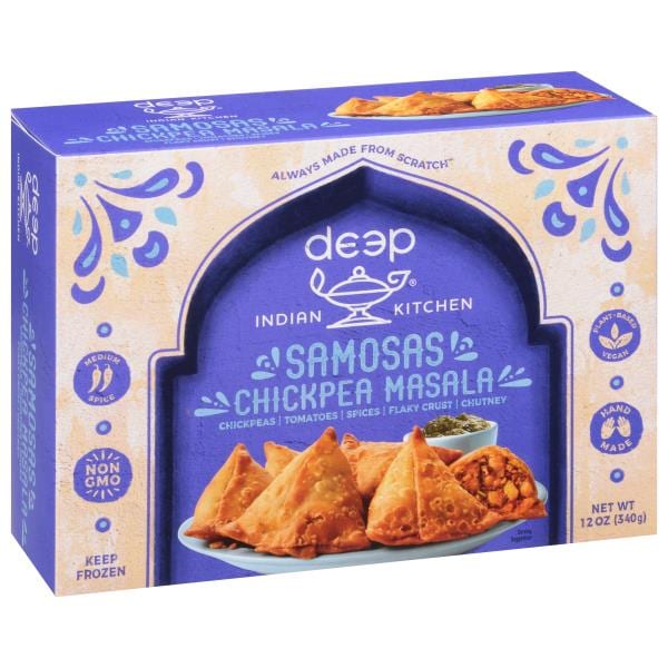 Deep Indian Kitchen Indian Kitchen Samosas, Chickpea Masala | Publix ...