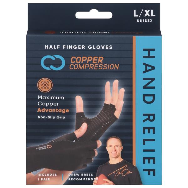Copper Compression Hand Relief Gloves, Unisex, L/XL | Publix Super Markets
