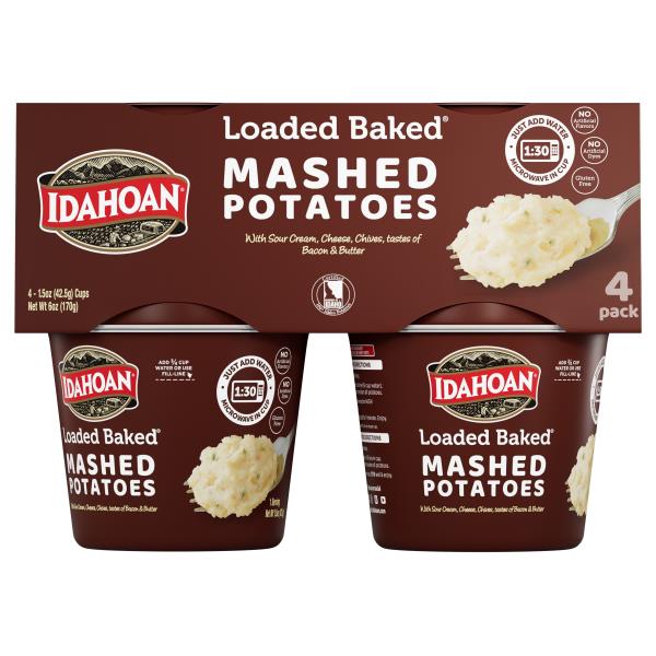 Idahoan Loaded Baked Mashed Potatoes Cup 4-pack | Publix Super Markets