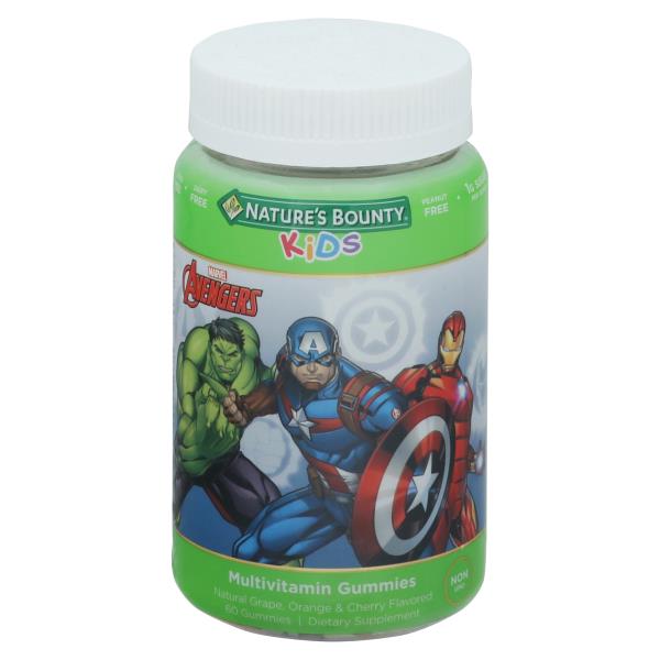 Nature's Bounty Multivitamin, Natural Grape, Orange & Cherry Flavored ...