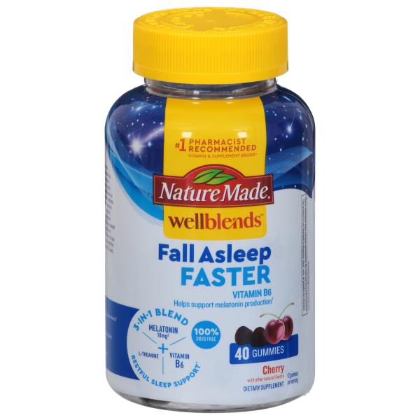 Nature Made Wellbrands Fall Asleep Faster, Gummies, Cherry | Publix ...