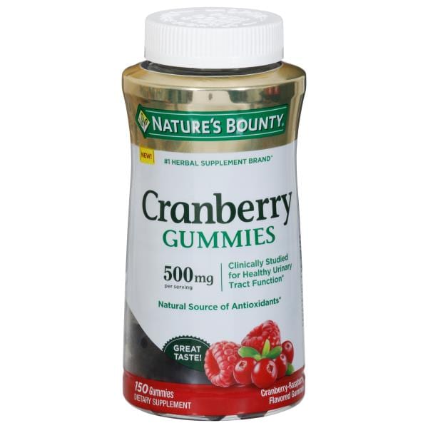 Nature's Bounty Cranberry, Gummies, Cranberry-Raspberry Flavored ...