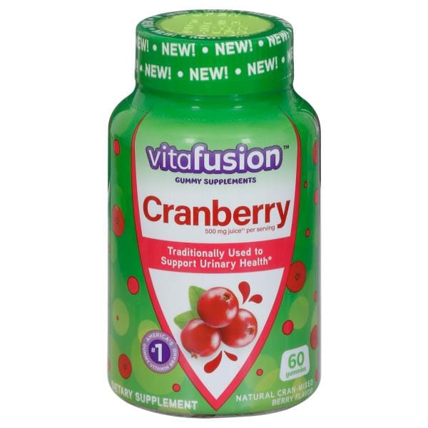 Vitafusion Cranberry, 500 mg, Gummies, Natural Cran-Mixed Berry Flavor ...