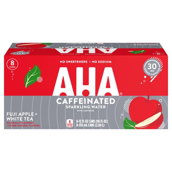 AHA Sparkling Water, Caffeinated, Fuji Apple + White Tea | Publix Super ...