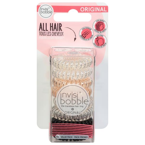 Invisibobble Hair Ring, Original, Black Metal, Value Pack | Publix ...