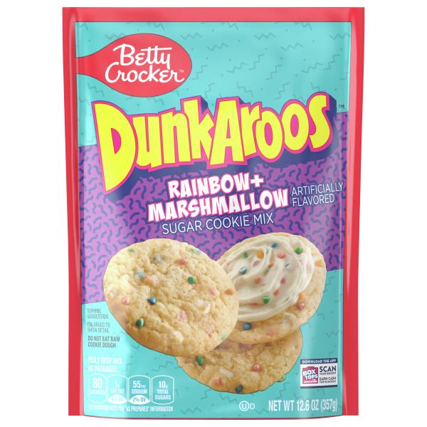DunkAroos Betty Crocker Sugar Cookie Mix, Rainbow + Marshmallow ...