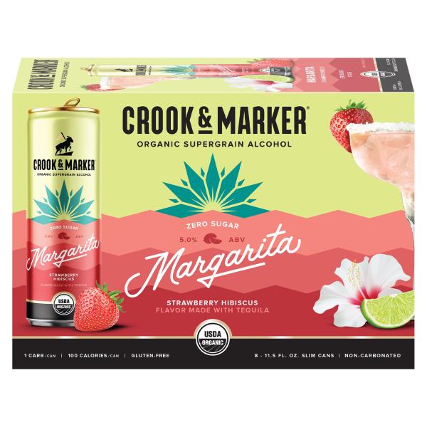 Crook & Marker Margarita, Zero Sugar, Strawberry Hibiscus | Publix ...