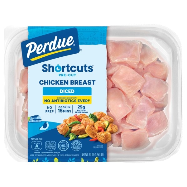 PERDUE® Shortcuts Diced Boneless Skinless Chicken Breast | Publix Super ...