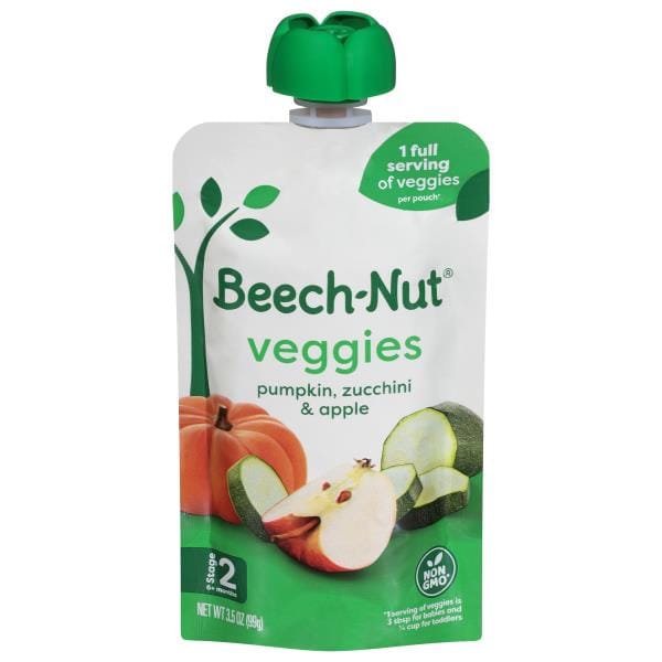 Beech-Nut Veggies, Pumpkin, Zucchini & Apple, Stage 2 (From About 6 ...