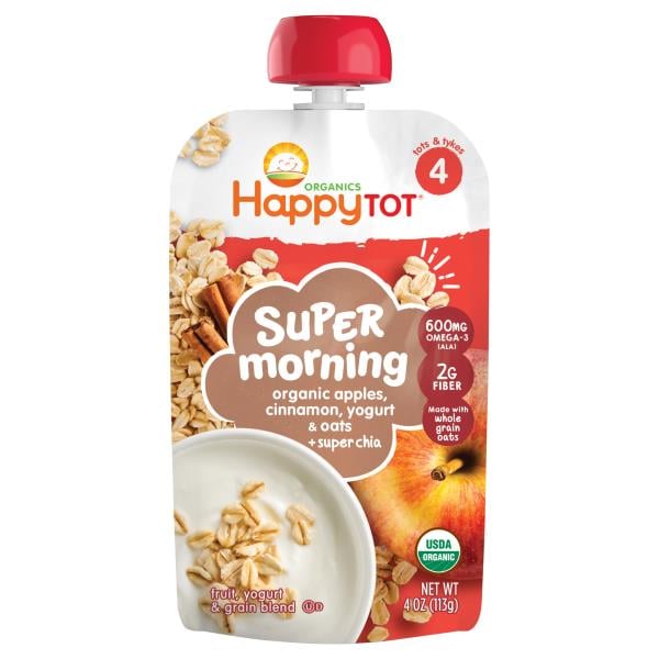 Happy Tot Organics Fruit, Yogurt & Grain Blend, Super Morning, 4 (Tots & Tykes) | Publix Super ...