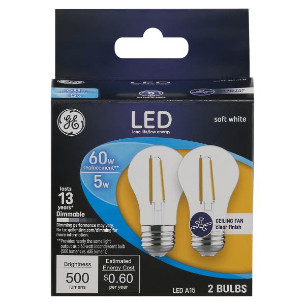 GE Light Bulbs, LED A15, Soft White | Publix Super Markets