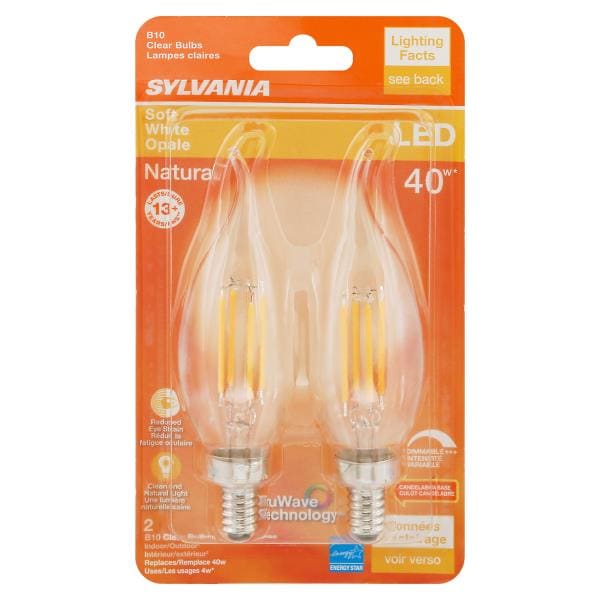 Sylvania Natural Light Bulbs, LED, Soft White Opale, Clear, 4 Watts ...