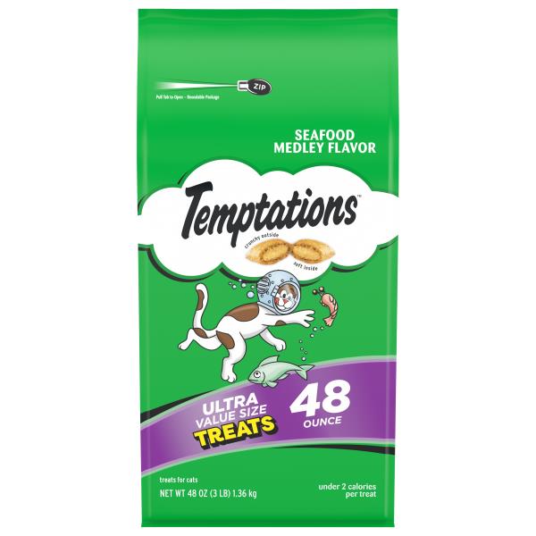 Temptations Treats for Cats, Seafood Medley Flavor, Ultra Value Size ...