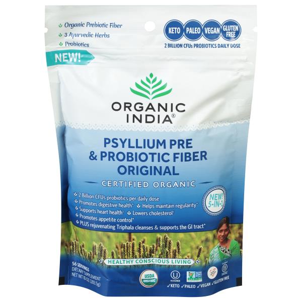 Organic India Psyllium Pre & Probiotic Fiber, Original | Publix Super ...