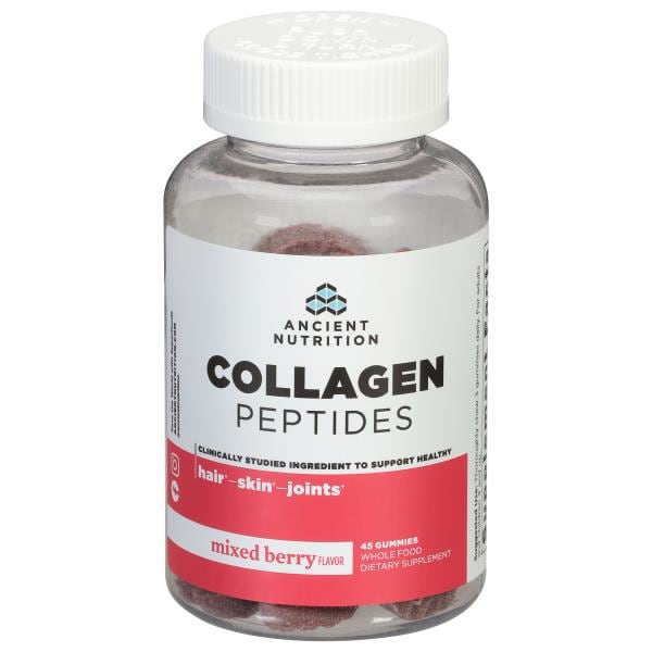 Ancient Nutrition Collagen Peptides, Gummies, Mixed Berry Flavor ... Ancient Nutrition Collagen Peptides, Gummies, Mixed Berry Flavor ...
