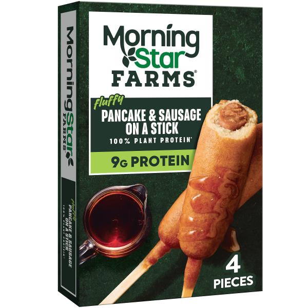 MorningStar Farms Incogmeato Plant Based Pancake and Sausage on a Stick ...