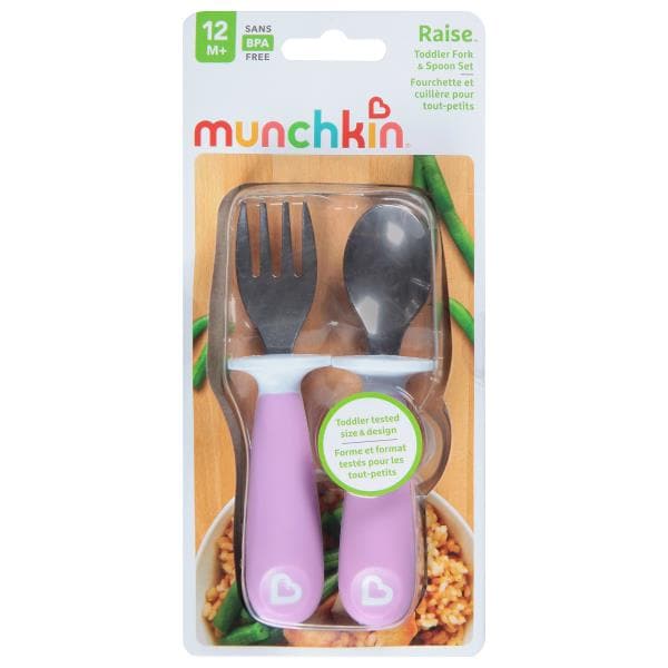Munchkin Raise Toddler Fork & Spoon Set, 12 Months+ | Publix Super Markets