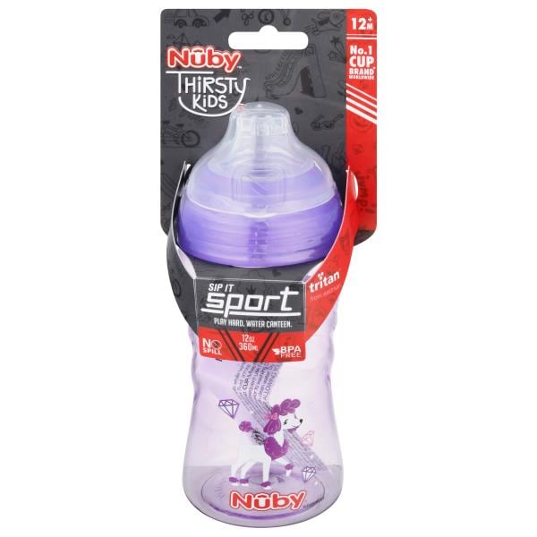 Nuby Sippy Cup, Sip It Sport, Thirsty Kids, 12 Ounce, 12m+ | Publix ...