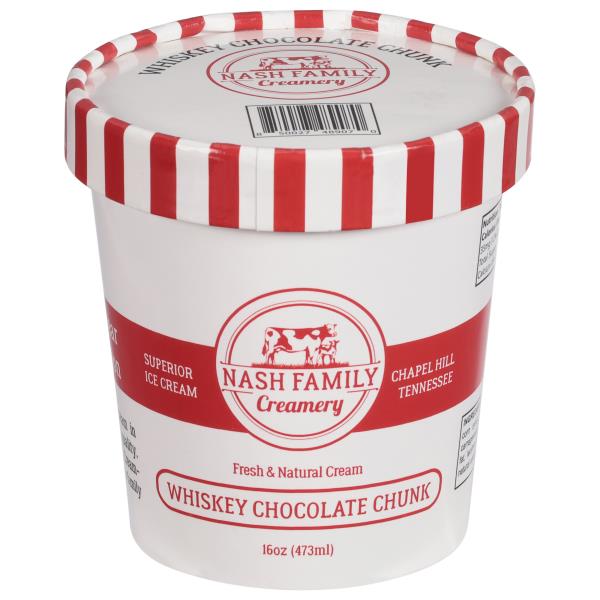 Nash Family Creamery Ice Cream, Superior, Whiskey Choicolate Chunk ...