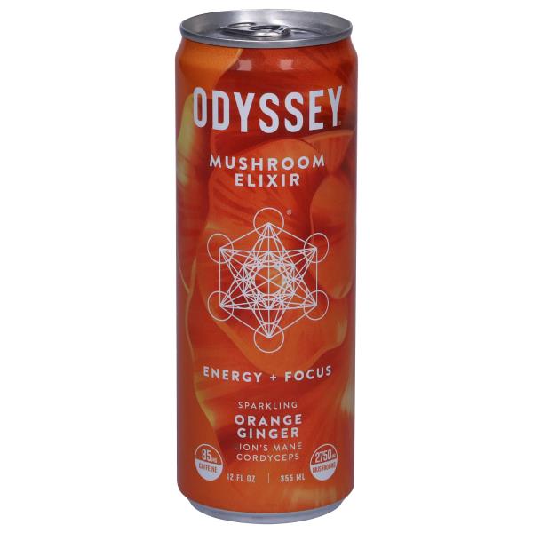 Odyssey Mushroom Elixir, Orange Ginger, Energy + Focus, Sparkling ...